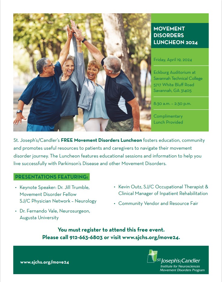 Movement Disorders Seminar – The Parkinson’s Community of the Lowcountry